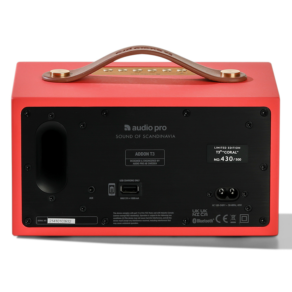 Audio Pro Addon T3+ Coral Limited Edition Kırmızı Şarjlı Bluetooth ...