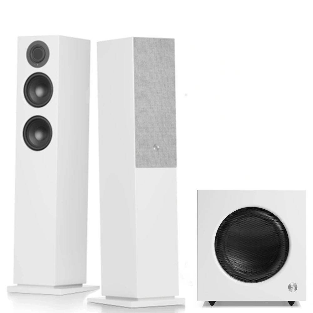 AUDIO PRO A48+SW-10 Beyaz 2+1 Aktif Multiroom Akıllı Ev Hoparlörü Seti ...